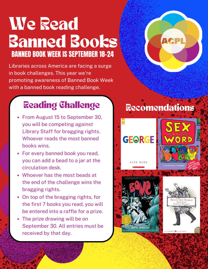 Banned Books Reading Challenge - 2022 - Albany County Public Library
